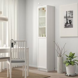 IKEA BILLY / OXBERG B&uuml;cherregal mit Paneel-/Vitrt&uuml;r