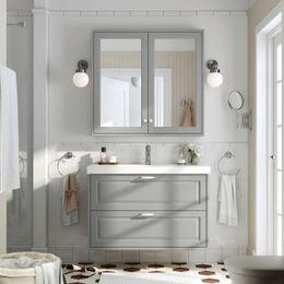 IKEA T&Auml;NNFORSEN / ORRSJ&Ouml;N Waschbschr+Schubladen/Waschb/Mibatt