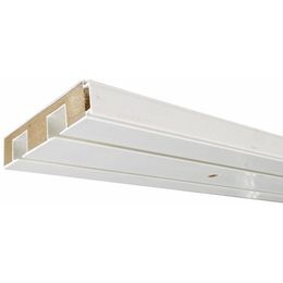 Liedeco Gardinenstange 2 l&auml;ufig-l&auml;ufig Fixma&szlig; wei&szlig; Holzwerkstoff, Kunststoff B/L: 120cm, 2 l&auml;ufig