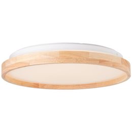 Brilliant Alson LED Deckenleuchte 39cm holz hell/wei&szlig;, Metall/Holz/Kunststoff, 1x 26 W LED integriert, (Lichtstrom: 2500lm, Lichtfarbe: 3000-4500K)