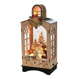 SIGRO Holz Laterne Winterwald