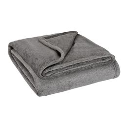 HTI-Living Flanell-Kuscheldecke Anthrazit 150 x 200 Glitter, Metallic-Print