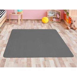 PRIMAflor-Ideen in Textil Kinderteppich &raquo;SITZKREIS&laquo; rechteckig 5 mm H&ouml;he Spielteppich, ideal im Kinderzimmer grau Polyamid B : 140cm 1 Stk., 5mm, L: 
