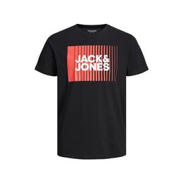Jack & Jones Jack & Jones T-Shirt CORP Kurzarmshirt mit Rundhalsausschnitt und Label-Print