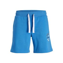 Jack & Jones Jack & Jones Shorts Unifarbene kurze Hose STANDY Sweat Shorts mit Kordelzug, Ges&auml;&szlig;tasche und Logoprint in Komfort Fit