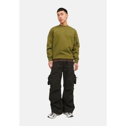 Jack & Jones Jack & Jones Pullover Sweatshirt mit Rundhalsausschnitt, Rippb&uuml;ndchen und &Auml;rmel-Tasche