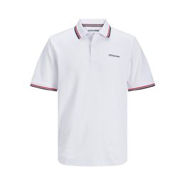 Jack & Jones Jack & Jones Poloshirt CAMPA Polo Kurzarmshirt mit Kontraststreifen und Logo-Print