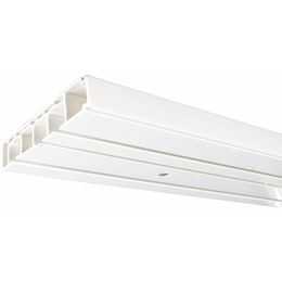 Liedeco Gardinenstange 3 l&auml;ufig-l&auml;ufig Fixma&szlig; wei&szlig; Kunststoff B/L: 180cm, 3 l&auml;ufig