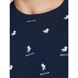 Jack & Jones Jack & Jones Shirt T-Shirt POSITANO TEE CREW NECK mit Allover-Print
