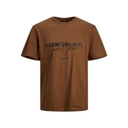 Jack & Jones Jack & Jones T-Shirt JONES Kurzarmshirt mit Rundhalsausschnitt und Logo-Print im 3-D-Look