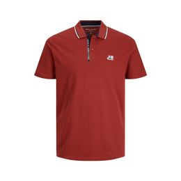 Jack & Jones Jack & Jones Poloshirt LOGAN Polo Kurzarmshirt mit Kontraststreifen und Logo-Details