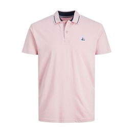 Jack & Jones Jack & Jones Poloshirt LOGAN Polo Kurzarmshirt mit Kontraststreifen und Logo-Details
