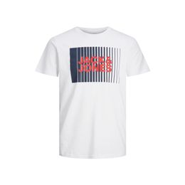 Jack & Jones Jack & Jones T-Shirt CORP Kurzarmshirt mit Rundhalsausschnitt und Label-Print