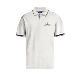 Jack & Jones Jack & Jones Shirt Piqu&eacute;-Poloshirt BLUWAVE POLO SS mit Rippb&uuml;ndchen und Logo-Stitching