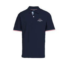 Jack & Jones Jack & Jones Shirt Piqu&eacute;-Poloshirt BLUWAVE POLO SS mit Rippb&uuml;ndchen und Logo-Stitching