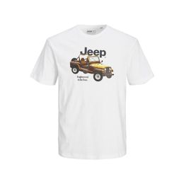 Jack & Jones Jack & Jones Shirt Einfarbiges Kurzarmshirt JORJEEP GRAPHIC TEE SS CREW NECK mit Print-Motiv in Regular Fit