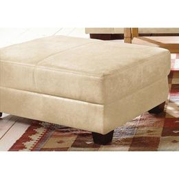 Home Affaire Hocker &raquo;Falk&laquo; in 4 Bezugsqualit&auml;ten, gro&szlig; beige Microfaser Antiklederoptik (100% Polyester);Microfaser PRIMABELLE (100% Polyester);Luxus-