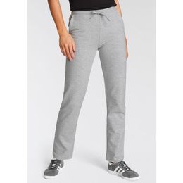Flashlights Damen Sweathose Mit Geradem Bein grau 32/34, N-Gr