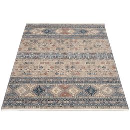 OCI DIE TEPPICHMARKE Teppich &raquo;GRAND FASHION IKARUS&laquo; rechteckig 5 mm H&ouml;he Vintage Optik, feine Fransen, Wohnzimmer grau Polyester B : 120cm 1 Stk., 5mm