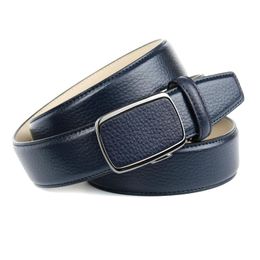 Anthoni Crown Herren Lederg&uuml;rtel Eleganter G&uuml;rtel in Hirschpr&auml;gung blau 85