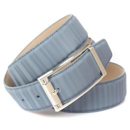 Anthoni Crown Damen Lederg&uuml;rtel in schillernder 3D-Optik blau 95