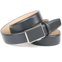Anthoni Crown Herren Lederg&uuml;rtel Lederg&uuml;rtel - Perfekte Eleganz f&uuml;r Anz&uuml;ge grau 110