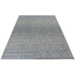 Obsession Teppich &raquo;My Nordic 877&laquo; rechteckig 0,5 mm H&ouml;he Flachgewebe, modernes kariertes Design, In- und Outdoor geeignet blau Polypropylen (PP) B : 80cm 1 Stk.