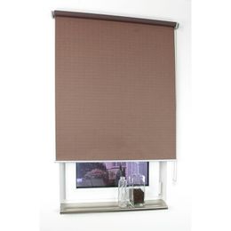 Liedeco Seitenzugrollo &raquo;Struktur&laquo; verdunkelnd energiesparend mit Bohren Uni, im Festma&szlig; braun Polyester 175cm, 62cm