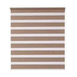 K-home Doppelrollo &raquo;Ancona&laquo; Lichtschutz ohne Bohren im Fixma&szlig; braun Polyester 150cm, 50cm