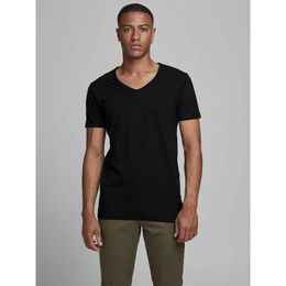 Jack & Jones Jack & Jones Herren T-Shirt &raquo;SLIM- FIT BASIC TEE V-NECK&laquo; mit V-Ausschnitt schwarz L