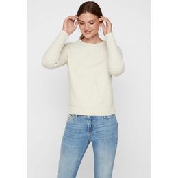 V&eacute;ro Moda Vero Moda Damen Rundhalspullover &raquo;VMDOFFY&laquo; in melierter Optik braun L