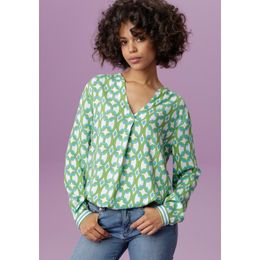 Aniston Casual Damen Aniston CASUAL Schlupfbluse mit extravagantem, graphischem Druck bunt 40