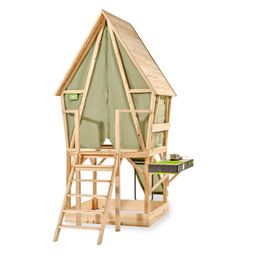 EXIT Yuki 550 Holzspielhaus mit Rutsche, Balkon und K&uuml;che