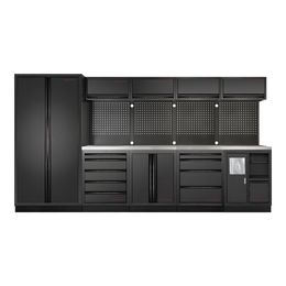 Kraftwerk 5-Element-Schrankw. mit Vierkantlochwand, 3964HIX (3964H-BLK-IX)