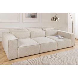 Riess Ambiente 3-Sitzer Sofa BOSSA NOVA 260cm beige ocean Strukturstoff Couch inkl. Kissen Riess-Ambiente Wohnzimmer Industrie & Loft Modern