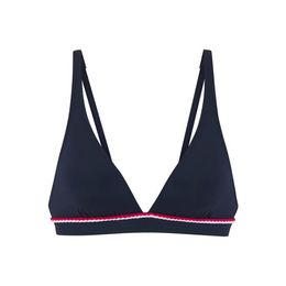 s.Oliver Triangel-Bikini-Top 'Junis' blau Gr. 42 Cup C/D. Mit Flechtdetails. Ohne B&uuml;gel. Nachhaltig.