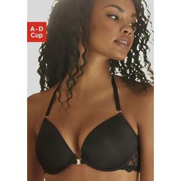 Lascana Push-up-BH schwarz Gr. 80B. Mit Herausnehmbaren Kissen und mit B&uuml;gel