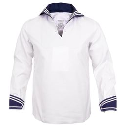 Bundeswehr Marinehemd mit Kragen Original gebraucht wei&szlig;, Gr&ouml;&szlig;e 50
