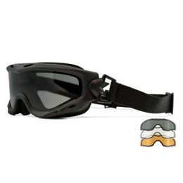 Spear Dual Lens Taktische Brille mit 3 Gl&auml;sern schwarz
