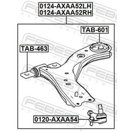 FEBEST Lenker, Radaufh&auml;ngung 0124axaa52lh Vorderachse unten f&uuml;r TOYOTA