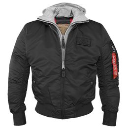 Alpha Industries MA-1 D-Tec Bomberjacke schwarz/grau, Gr&ouml;&szlig;e XL