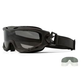 Spear Taktische Brille mit 2 Gl&auml;sern schwarz