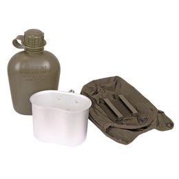 &Ouml;sterr. Feldflasche mit Becher und H&uuml;lle &Ouml;BH Original neuwertig