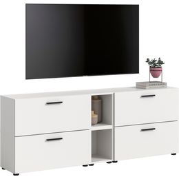 Schrank-Set Home Affaire "ENESTE, 6-teilig, in verschiedenen Farben, individuell kombinierbar", wei&szlig;, B:176cm H:34cm T:67cm, Spanplatte, Kastenm&ouml;bel-Sets, Stauraumelement, Kombination, Wohnkombination, Schrankwand, Lowboard