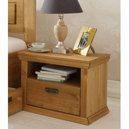 Nachtkonsole OTTO HOME "Madrid", beige (gelaugt, ge&ouml;lt), B:52cm H:40cm T:37cm, Sideboards, Nachtkonsole, aus massiver Kiefer, FSC-zertifiziert