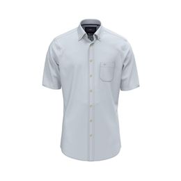 Kurzarmhemd Fynch-Hatton, Herren, Gr. 4XL, N-Gr, blau (summer breeze), Web, Obermaterial: 100% Baumwolle, unifarben, normal h&uuml;ftbedeckend, Rundhals, Hemden, mit Brusttasche und Logo-Print