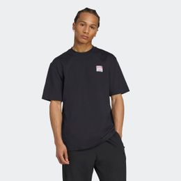 T-Shirt adidas originals "WABASH LOOSE", Herren, Gr. M, schwarz, Obermaterial: 100% Baumwolle, Rundhals, Shirts T-Shirt, sportlicher Workwear-Look, lockere Passform, aus Baumwolle