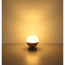 Globo LIGHTING Tischleuchte "RAGUSA", sandfarben matt, 1, &Oslash; 20cm H: 21cm, 1 Stk., Leuchten, Sandfarbene Tischlampe Glaskugel, Wippschalter, E27, Tischleuchte