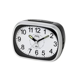 Quarzwecker FILIUS zeitdesign, schwarz, Wecker, Schlafzimmer, Leuchtzeiger, schleichende Sekunde, Glockenalarm, Snooze