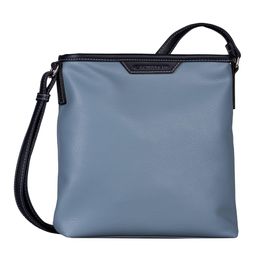 Umh&auml;ngetasche Tom Tailor "Leora", Damen, Gr. B/H/T: 25cm x 24cm x 6cm, blau, Polyurethan, Taschen Umh&auml;ngetasche, leichtgewichtige Styles aus fein genarbtem Lederimitat